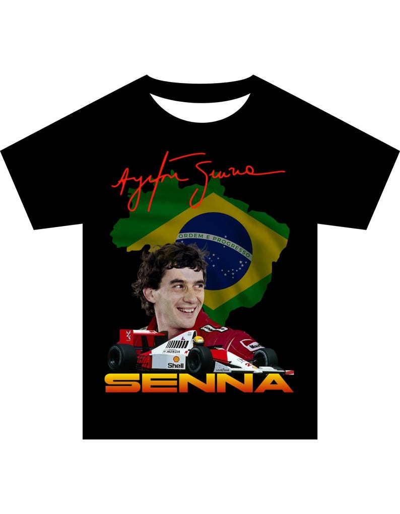 Ayrton Senna T Shirt Design PNG Instant Download, DTG DTF Ready to Print Design, Rap Tee Vintage ...