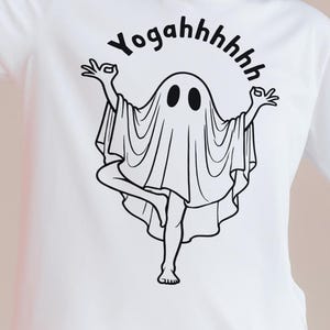 Funny Ghost Yoga SVG, Bundle Png Files, Yoga Ghost, Halloween Yoga ...