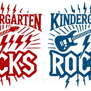 Kindergarten Rocks SVG, Student PNG, Teacher PNG, Fun Back to School ...