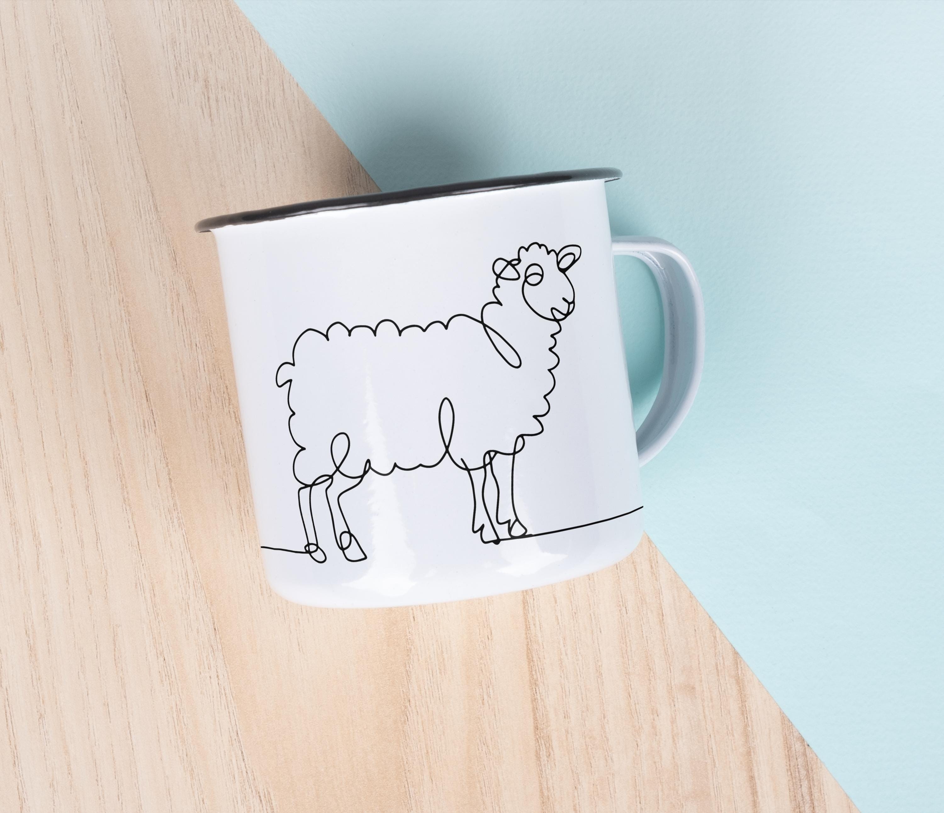 Sheep Line Art SVG Clipart Bundle, 3bundle PNG, Sheep Line Drawing ...