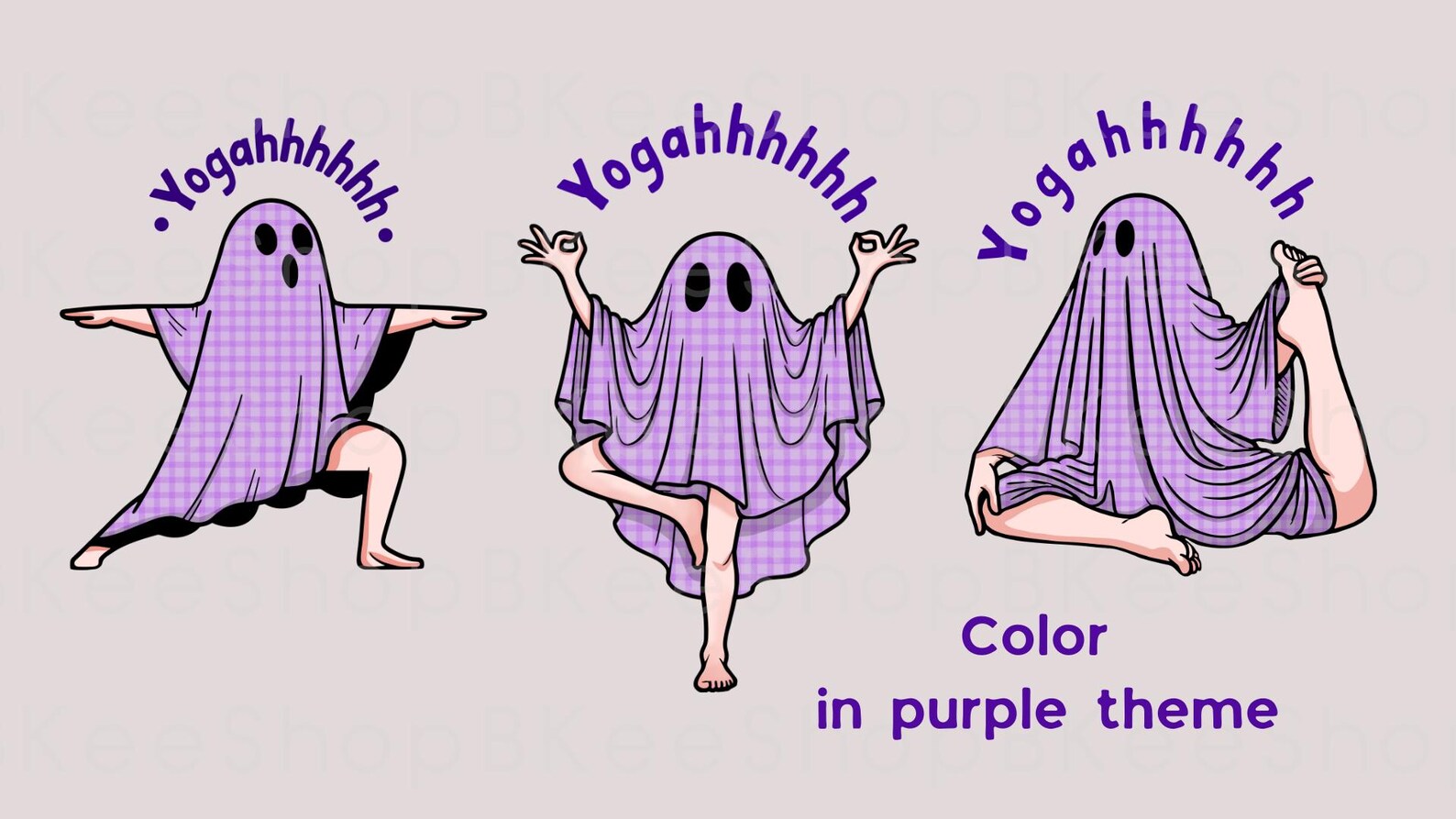 Funny Ghost Yoga SVG, Bundle Png Files, Yoga Ghost, Halloween Yoga ...