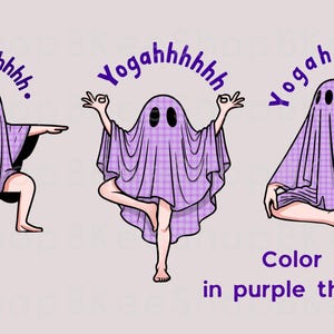 Funny Ghost Yoga SVG Bundle: Halloween Designs (digital Download) - Etsy