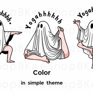 Funny Ghost Yoga SVG Bundle: Halloween Designs (digital Download) - Etsy