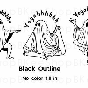 Funny Ghost Yoga SVG Bundle: Halloween Designs (digital Download) - Etsy