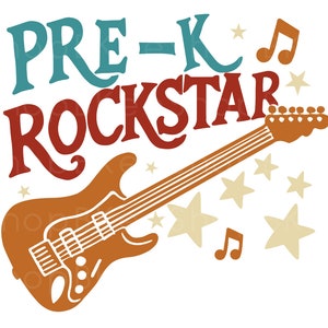 Pre-k Rockstar SVG, Student PNG, Preschool PNG, Playful Preschool, Fun ...