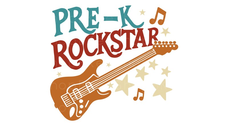 Pre-k Rockstar SVG, Student PNG, Preschool PNG, Playful Preschool, Fun ...