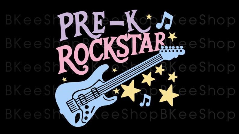 Pre-k Rockstar SVG, Student PNG, Preschool PNG, Playful Preschool, Fun ...