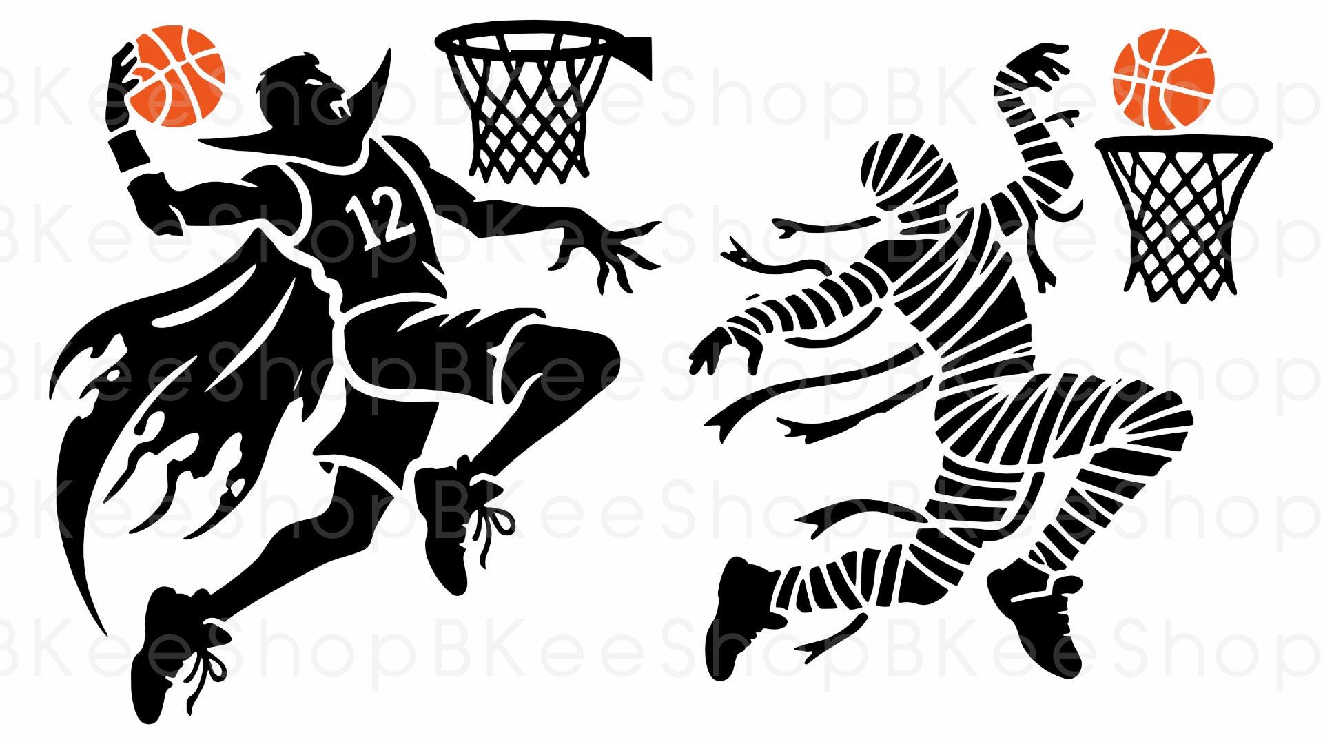 Halloween Basketball SVG Bundle: Ghost, Mummy, Vampire, Skeleton ...