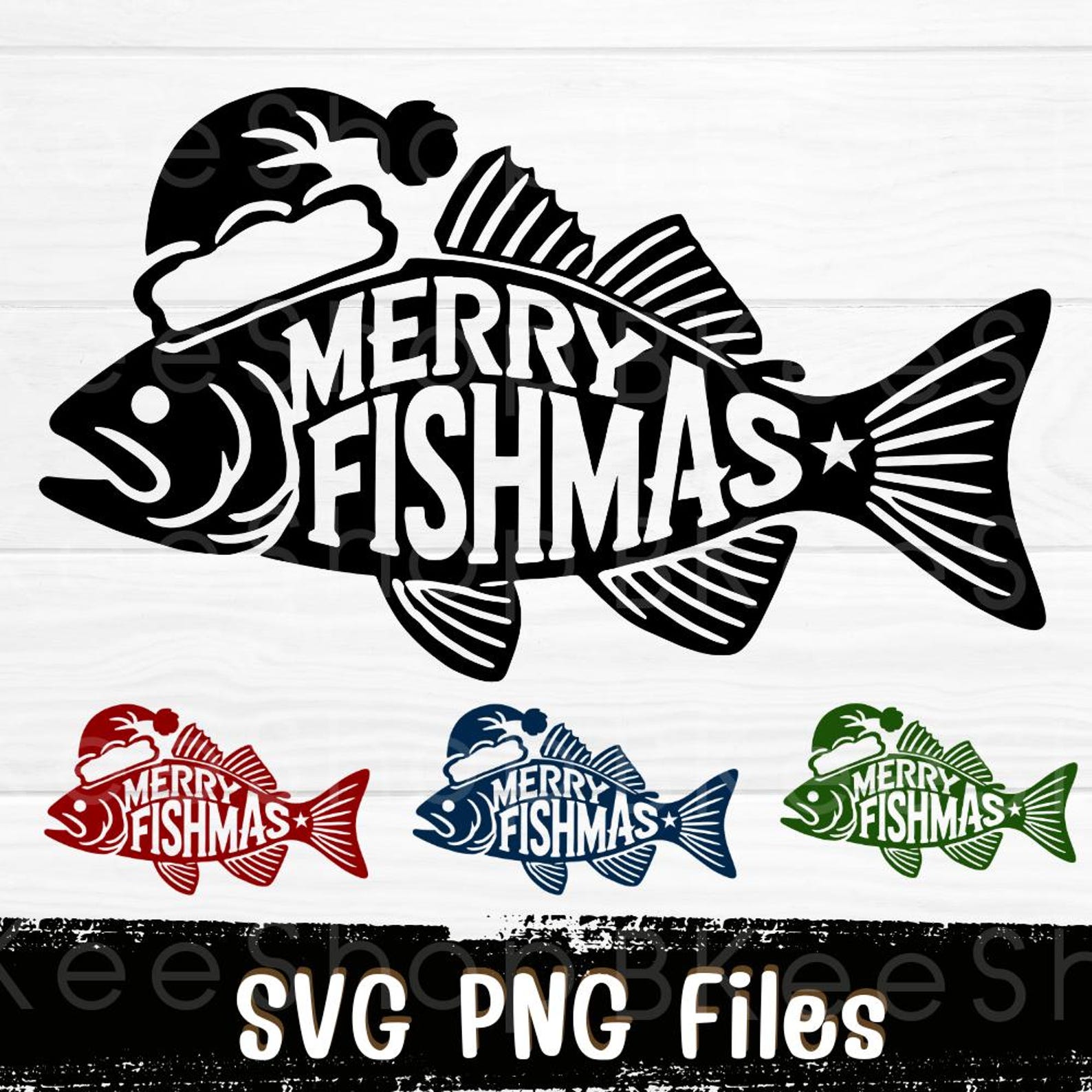 Merry Fishmas SVG PNG, Funny Christmas, Fisherman Holiday, Fishing ...