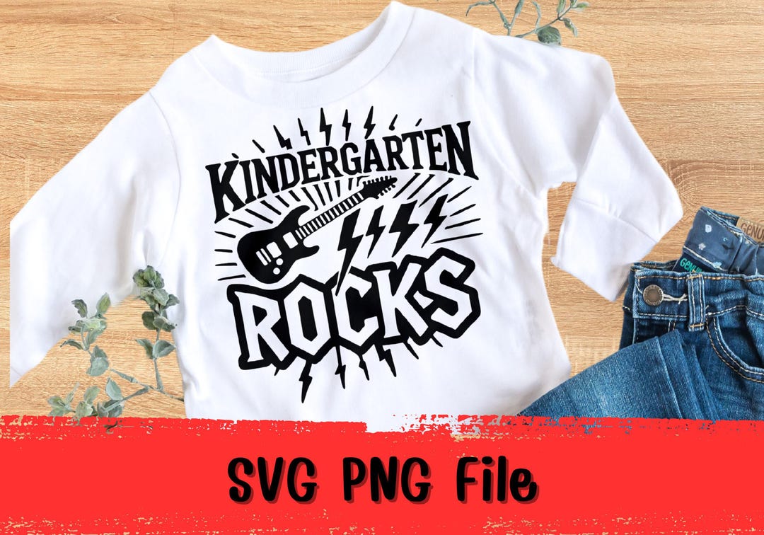 Kindergarten Rocks SVG, Student PNG, Teacher PNG, Fun Back to School ...