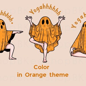 Funny Ghost Yoga SVG Bundle: Halloween Designs (digital Download) - Etsy