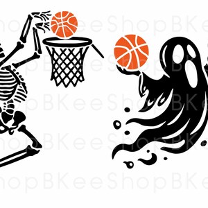 Halloween Basketball SVG Bundle: Ghost, Mummy, Vampire, Skeleton ...