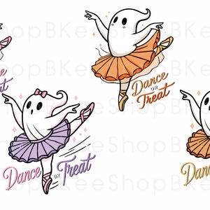 Ballet Ghost Png Svg: Dance or Treat Halloween Clipart (digital ...
