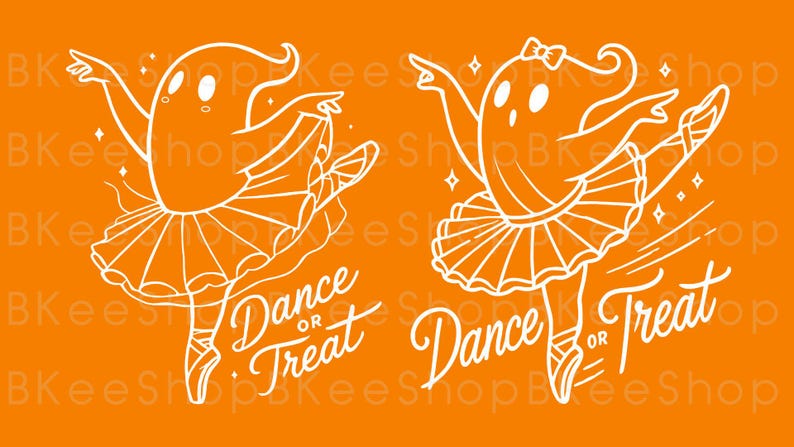 Ballet Ghost Png Svg: Dance or Treat Halloween Clipart (digital ...