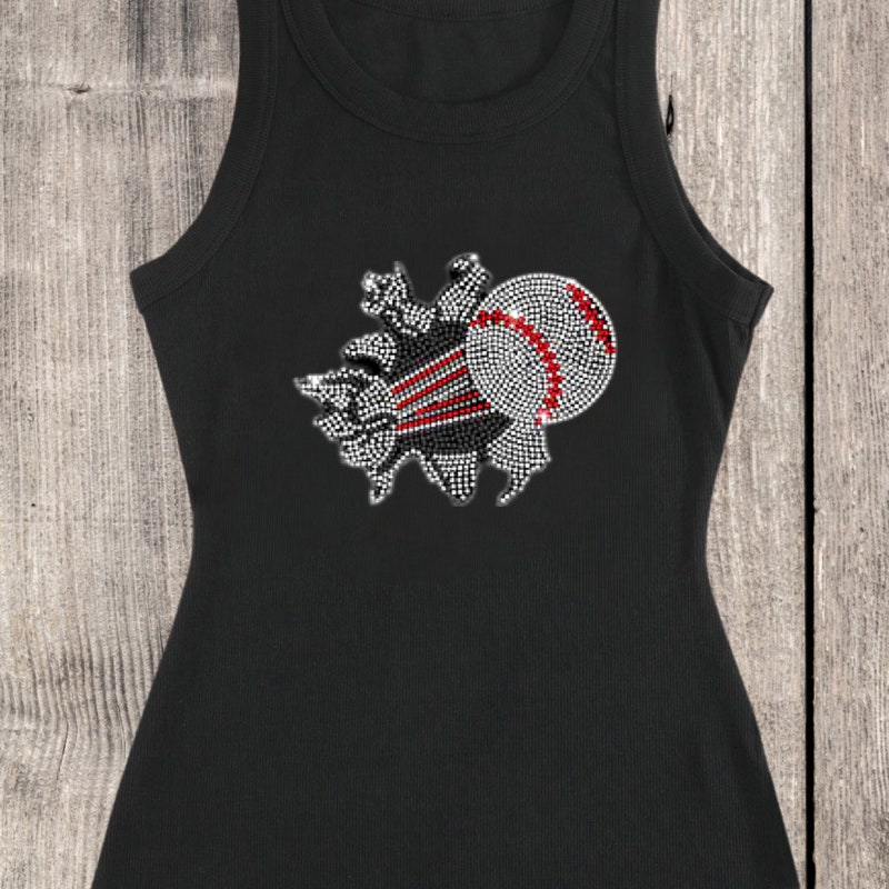 Softball Rhinestone - Etsy