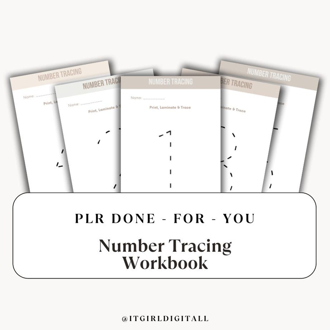 Number Tracing Workbook for Kids | PLR, MRR Included | Preschool ...
