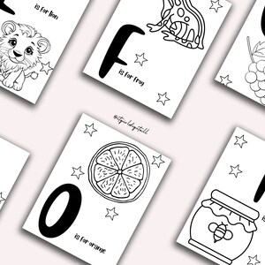 PLR ABC Baby Coloring Pages, A-Z Template for Kids, Alphabet Coloring ...