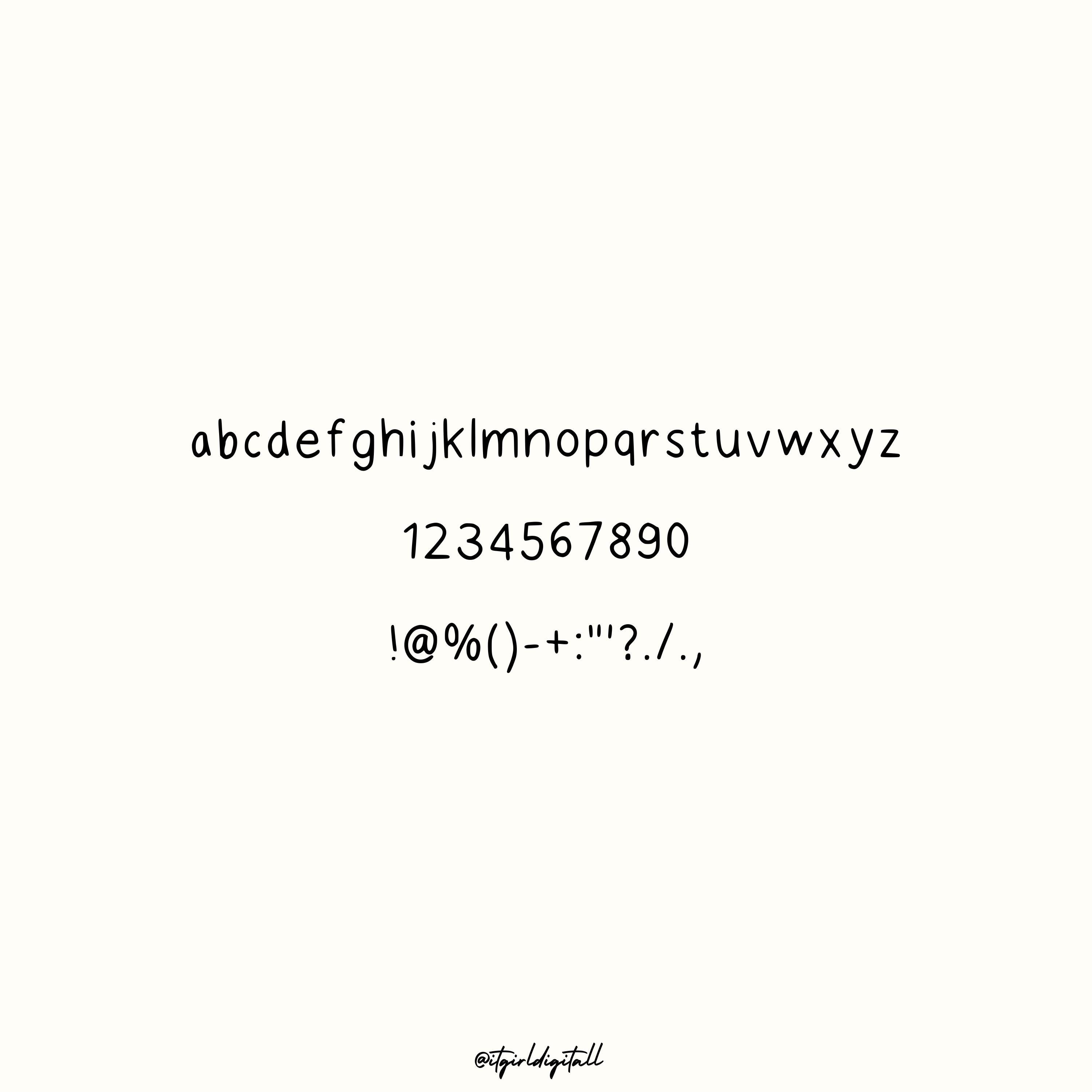 Clean Handwritten Font - Digital Notes, Journaling, Digital Planning ...