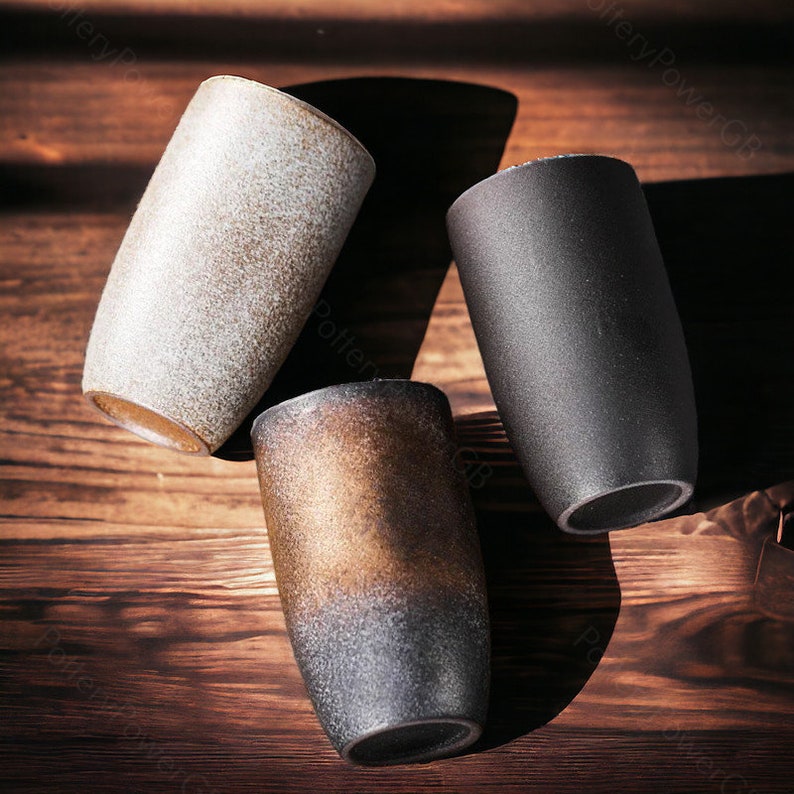 Japanese Ceramic Tumbler & Handleless Mug Pottery Cup Rustic and Earthy ...