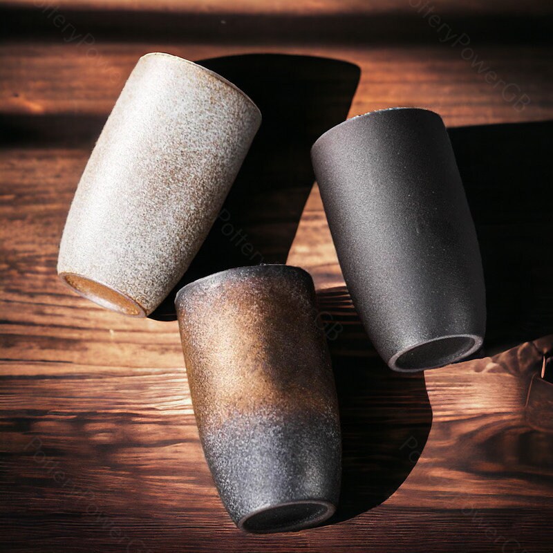 Japanese Ceramic Tumbler & Handleless Mug Pottery Cup Rustic and Earthy ...