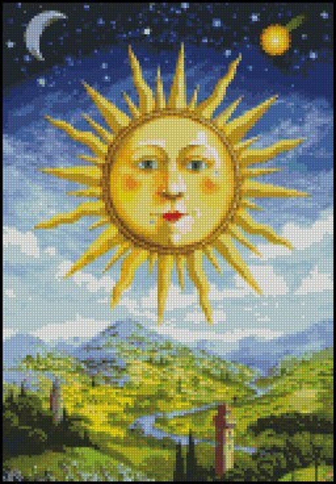 RENAISSANCE SUN Cross Stitch Pattern No.153 - Etsy