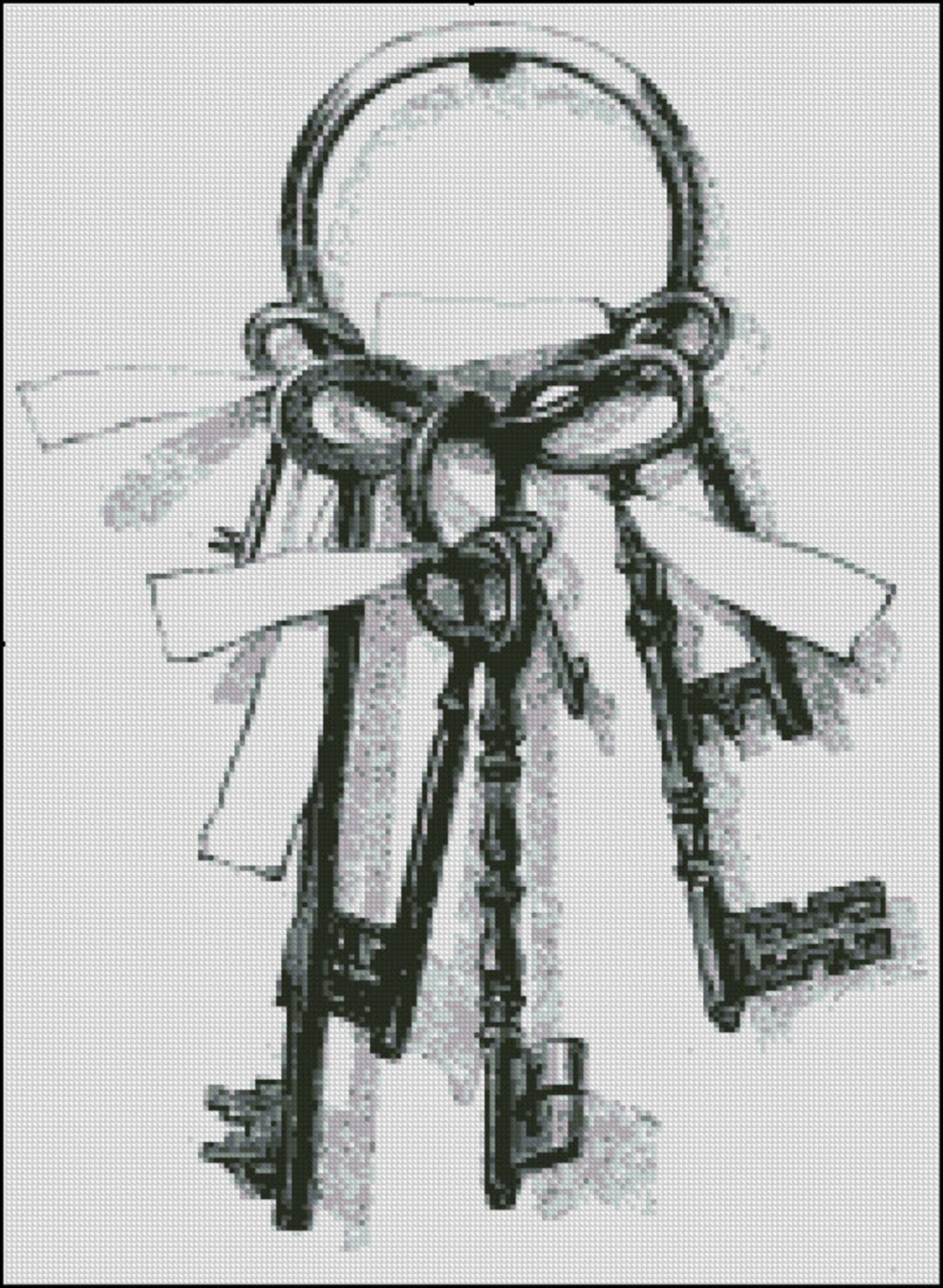 Vintage Keys Cross Stitch Pattern No.801 - Etsy