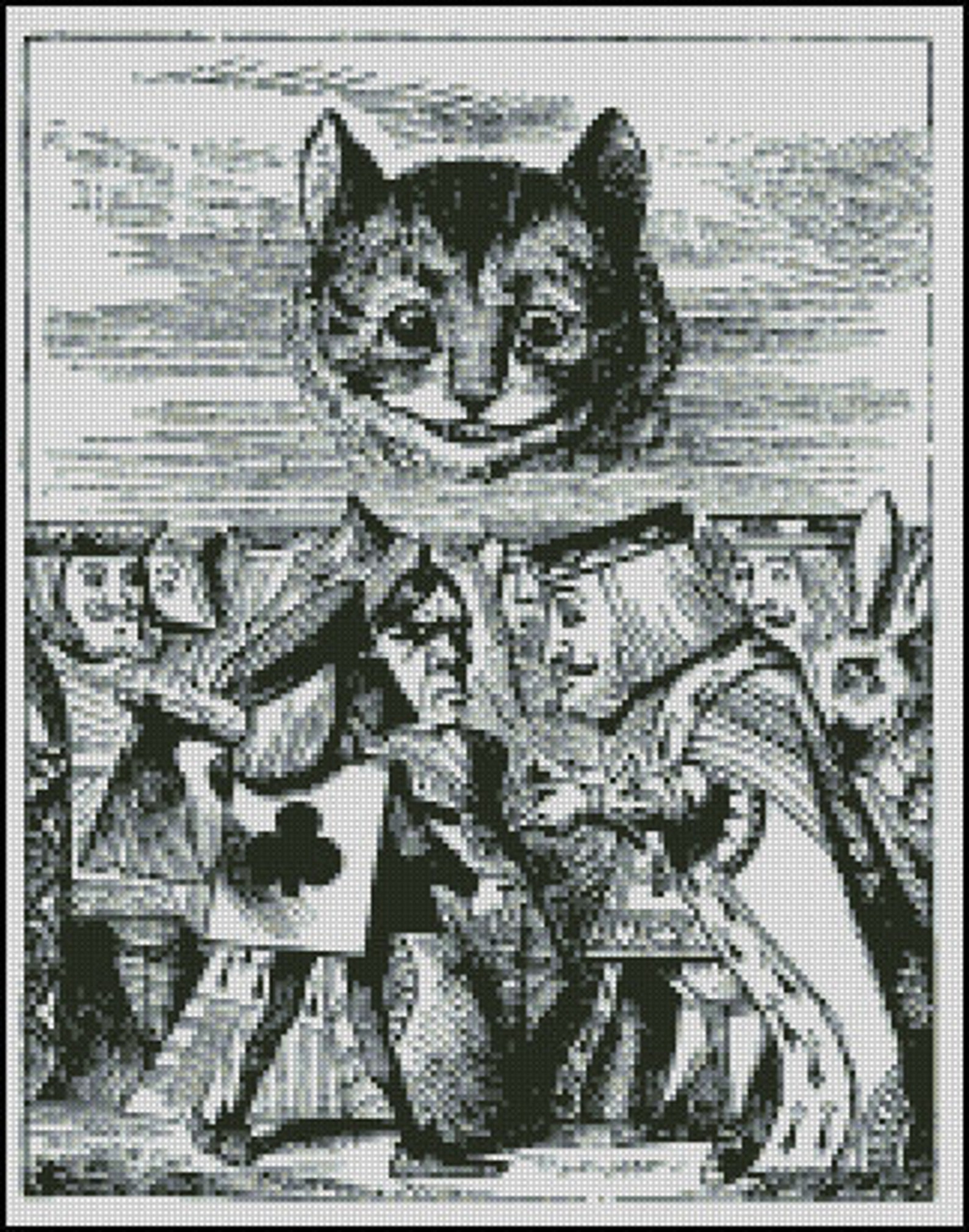 ALICE in WONDERLAND, Cheshire Cat, Cross Stitch Pattern No.340 - Etsy