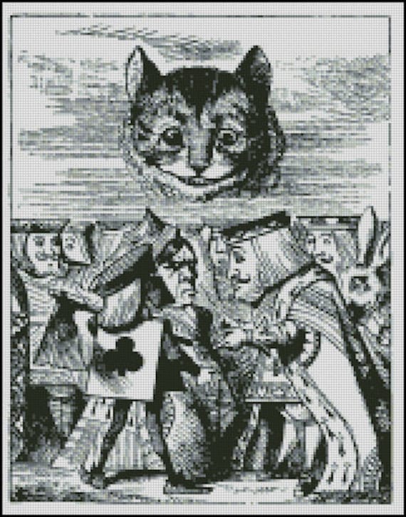 ALICE in WONDERLAND Cheshire Cat Cross Stitch Pattern No.340 | Etsy