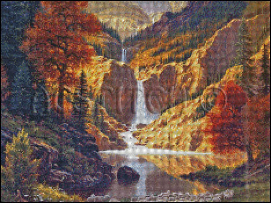 WATERFALL Cross Stitch Pattern No.362 - Etsy