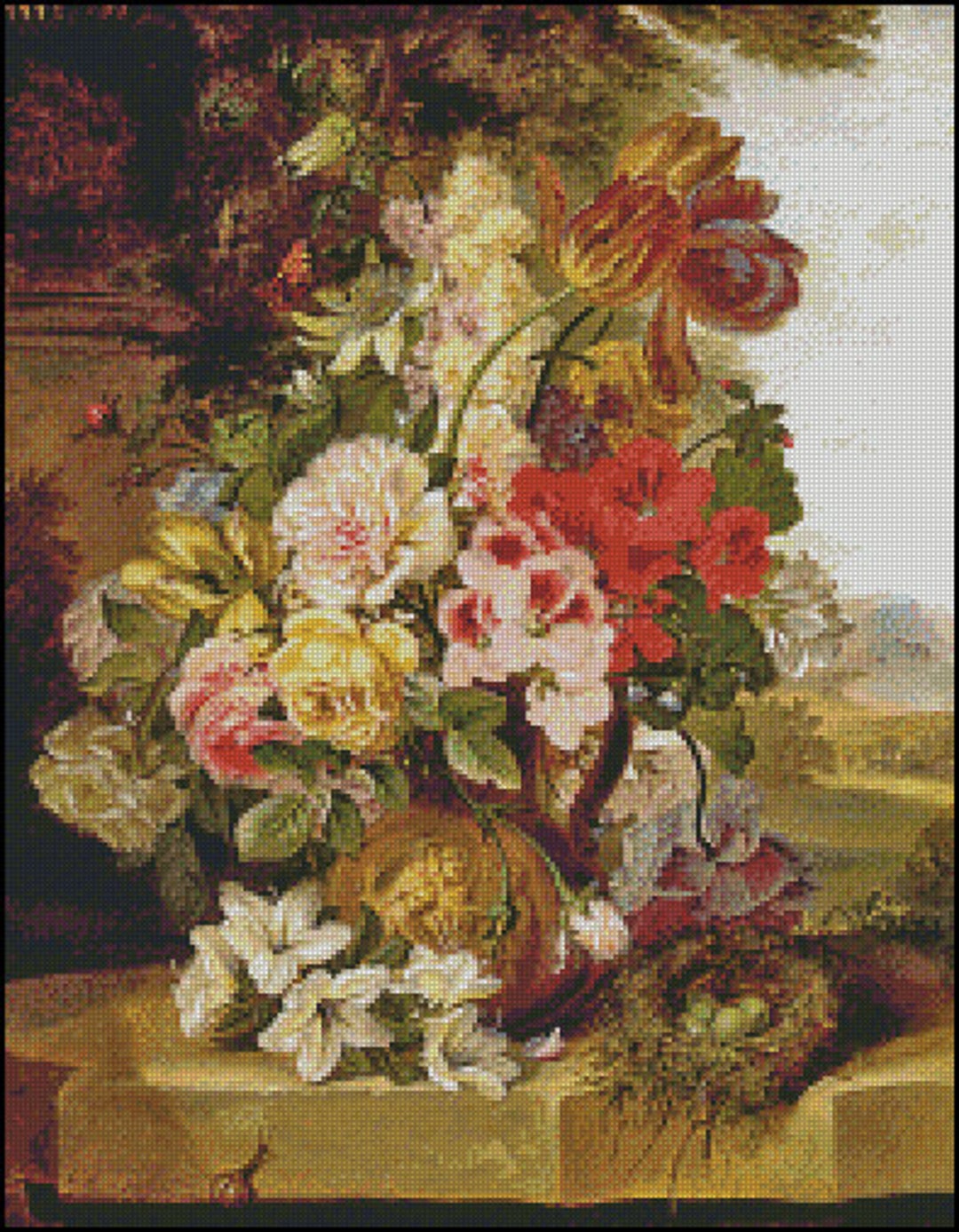STILL LIFE of FLOWERS Cross Stitch Pattern No.712 - Etsy