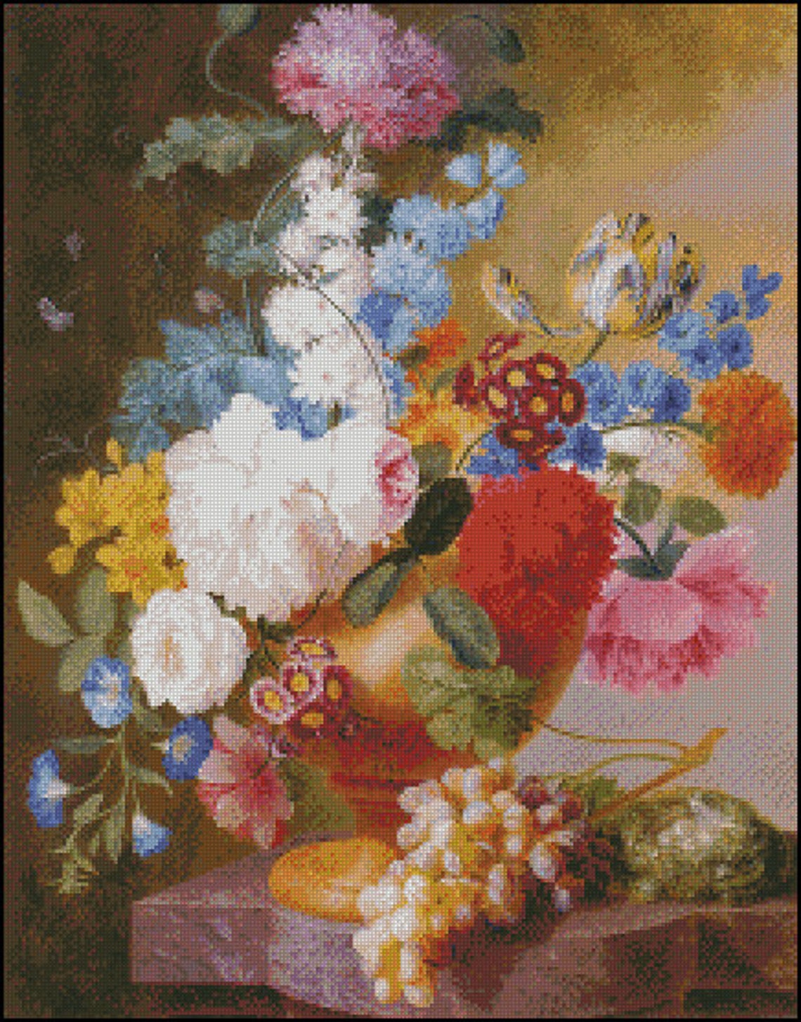 STILL LIFE of FLOWERS Cross Stitch Pattern No.710 - Etsy