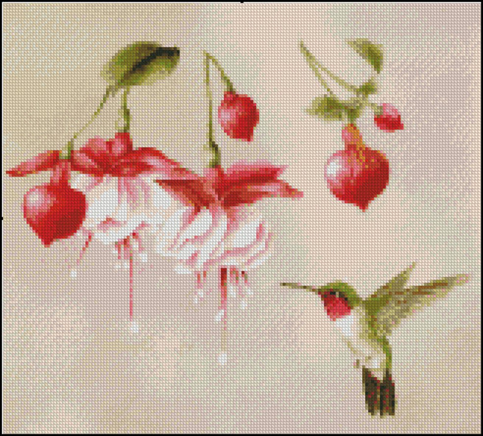 HUMMINGBIRD Cross Stitch Pattern No.123 - Etsy