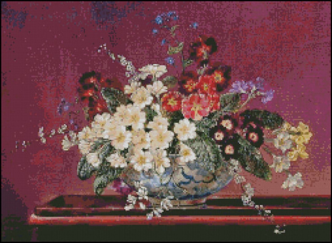 STILL LIFE With FLOWERS Cross Stitch Pattern No.716 - Etsy