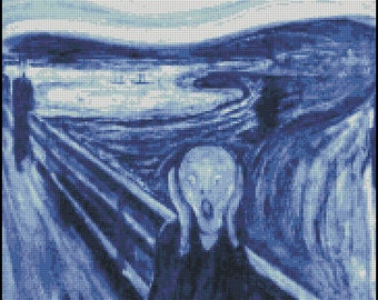 Edward Munch THE SCREAM Cross Stitch Pattern No.49 | Etsy