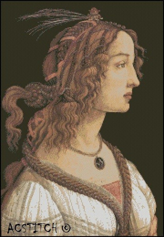 FEMALE PORTRAIT Cross Stitch Pattern No.26 | Etsy