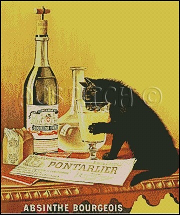 Vintage ABSINTHE BOURGEOIS Advertisement Cross Stitch Pattern No.33 - Etsy