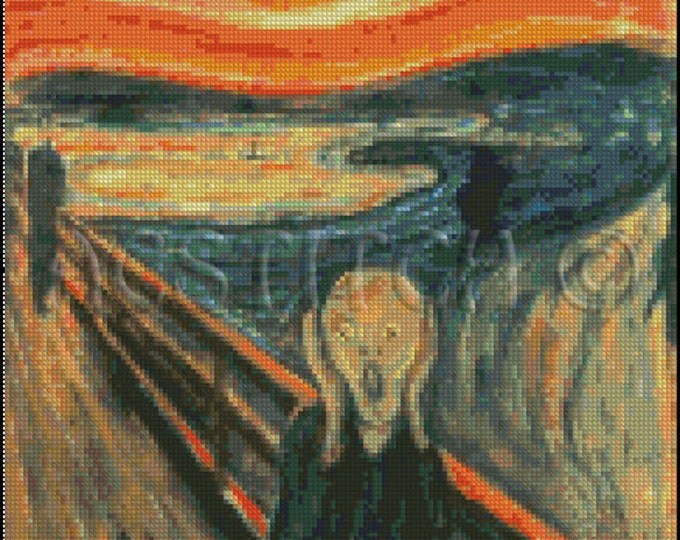 Edward Munch THE SCREAM Cross Stitch Pattern No.49 - Etsy