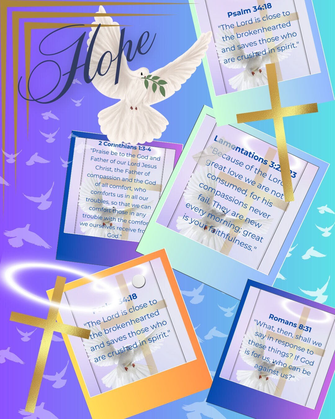 Bible Verses Flash Cards, Depression Cards, Affirmation Cards, Positive ...