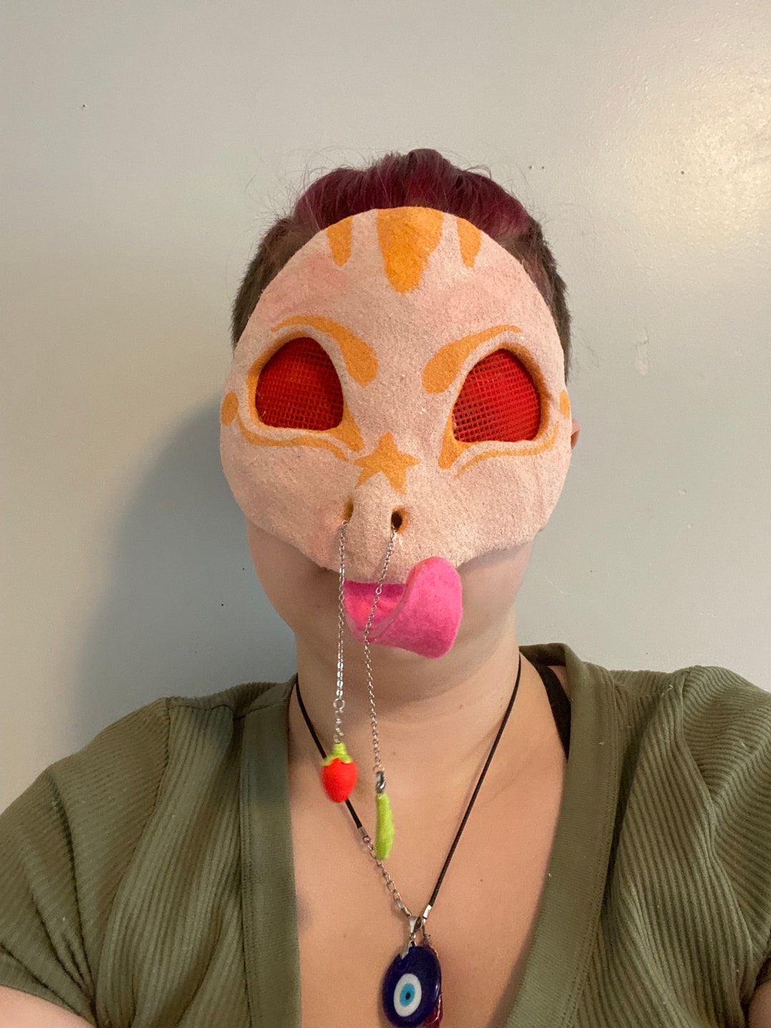 Albino Raptor Morph Leopard Gecko Toony Style Therian/furry/cosplay ...