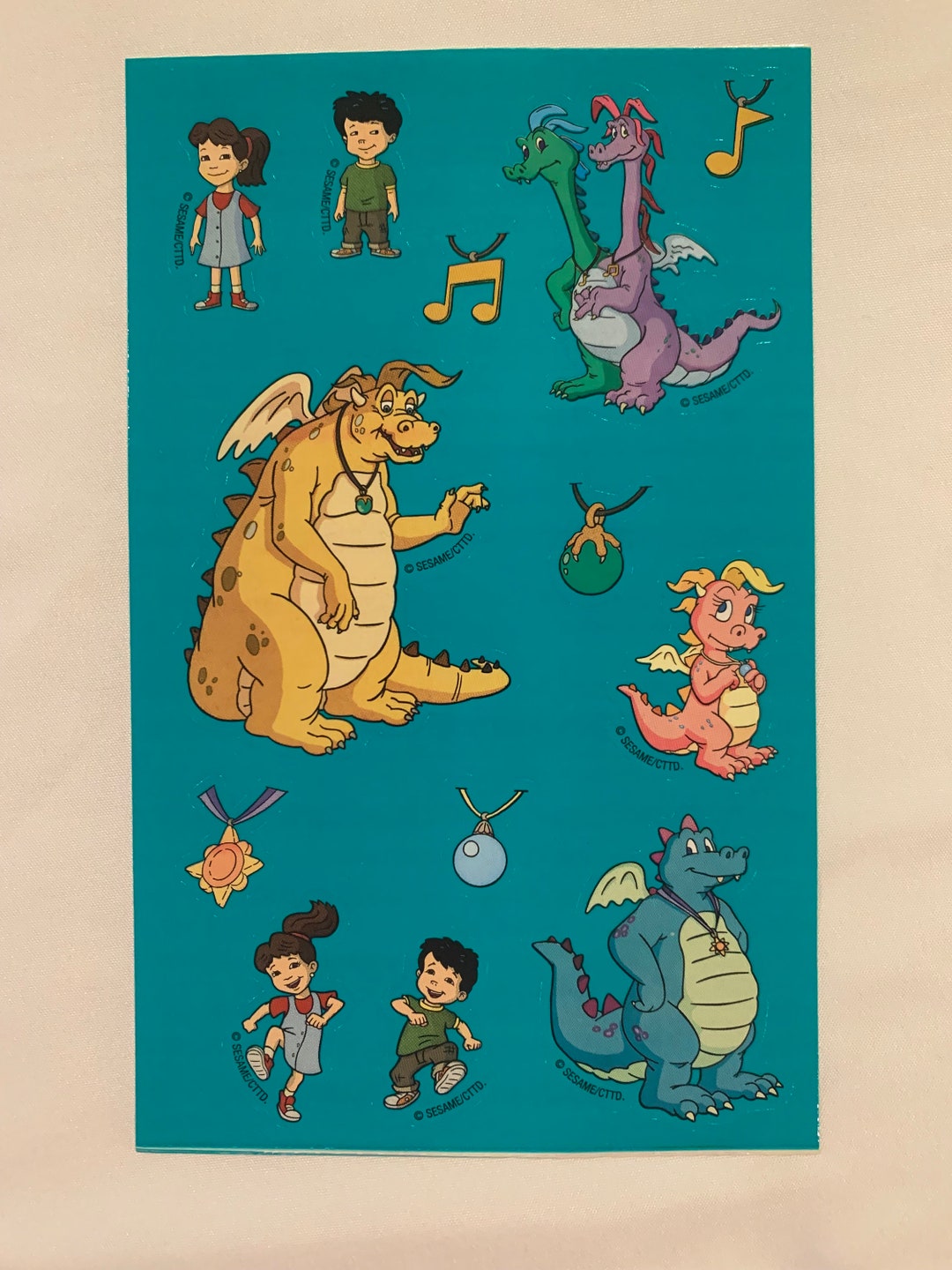 Vintage Dragon Tales Sticker Sheet: Your Choice 1 Sheet, Sandylion ...