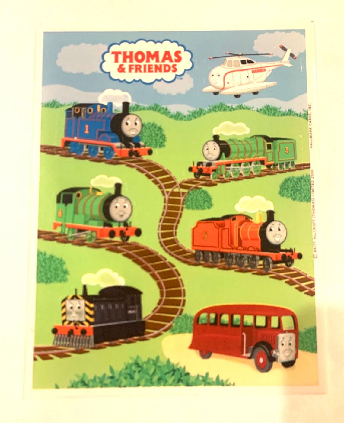 Thomas & Friends Sticker Sheet Hallmark Vintage Rare Thomas the Tank ...