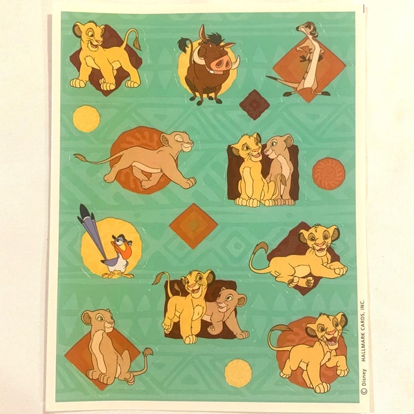 Lion King Sticker Sheet - Etsy