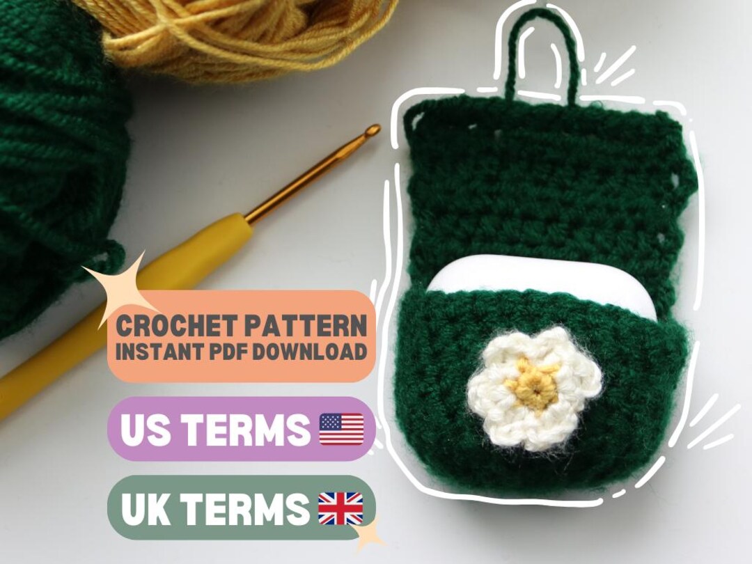 DIY AirPod Case, Daisy AirPod Case Crochet Pattern, Floral AirPod Case ...