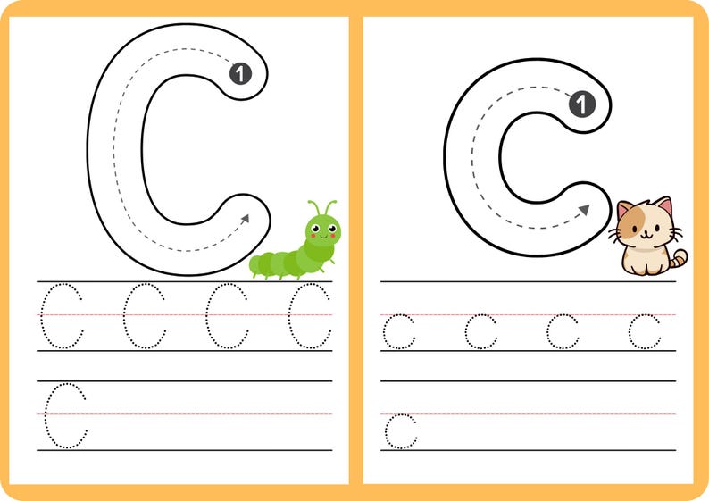 ABC Letters Workbook - Etsy