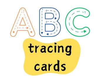 ABC Tracing Cards PRINTABLE Preschool Kindergarten Early Education ...