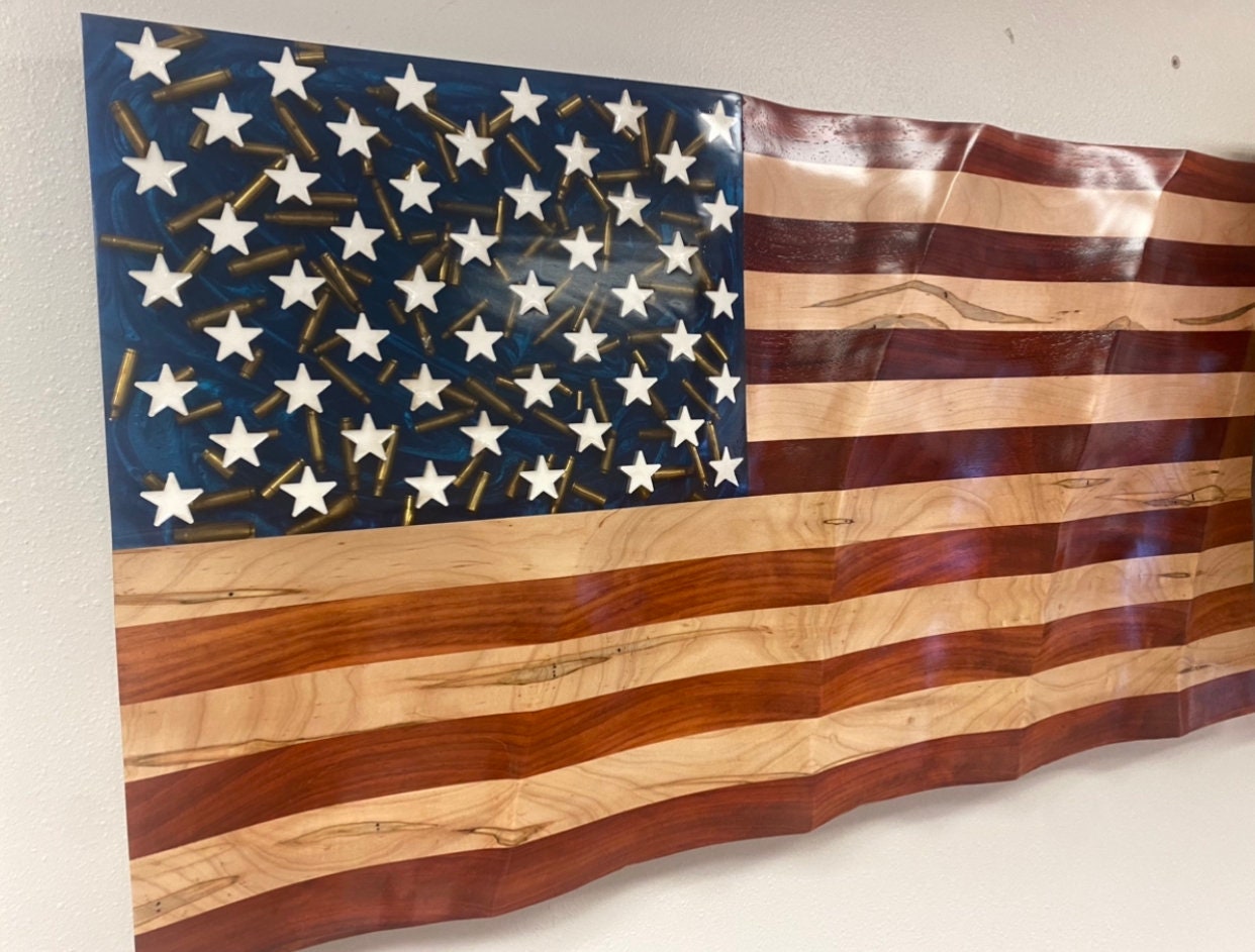 Wooden American Flag, American Flag, Handmade American Flag by Veterans ...