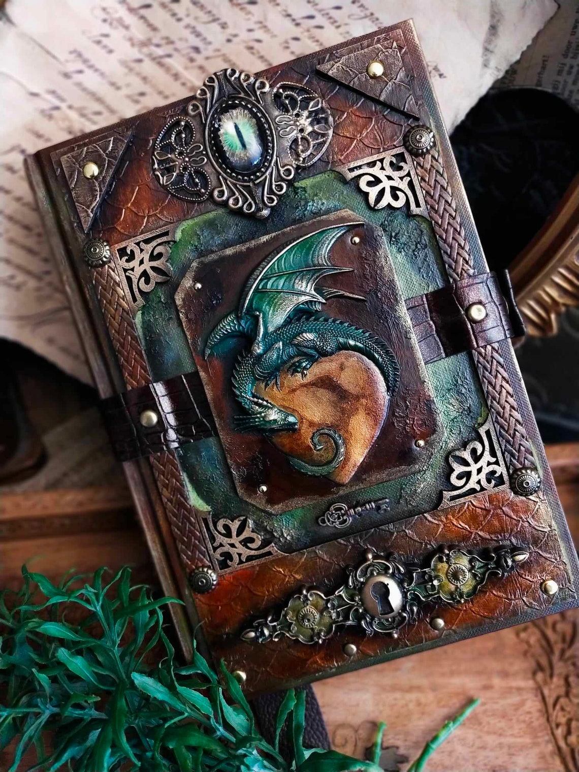 Grimoire Fantasy Dragonbook Fantasy Journal Fantasy Spellbook Custom ...