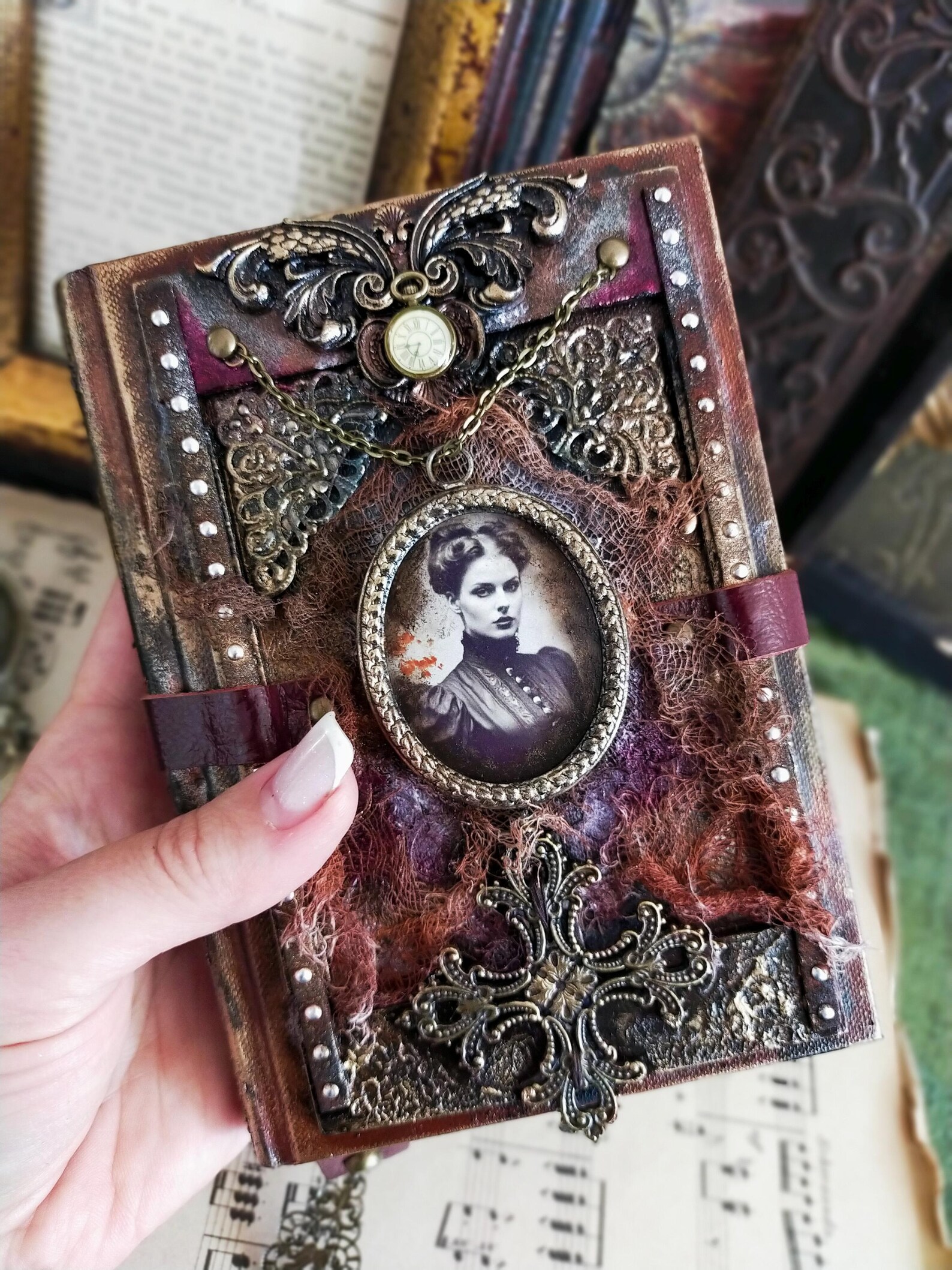 Handmade Victorian Gothic Journal Antique Style Notebook With Vintage ...