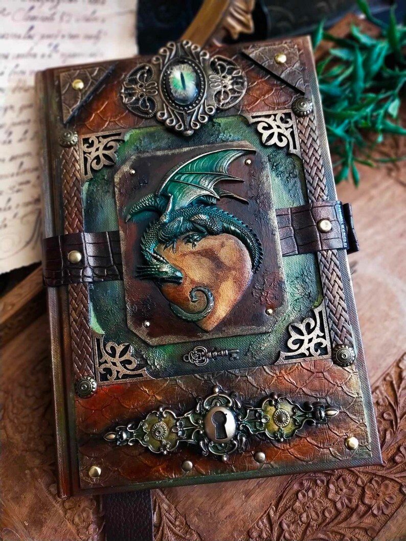 Grimoire Fantasy Dragonbook Fantasy Journal Fantasy Spellbook Custom ...
