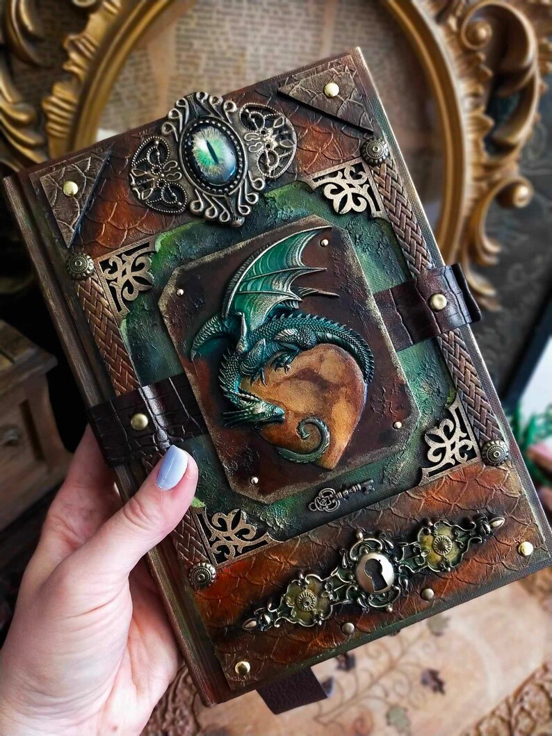 Grimoire Fantasy Dragonbook Fantasy Journal Fantasy Spellbook Custom ...